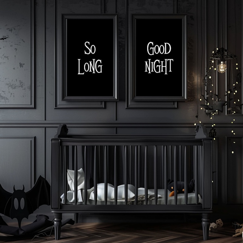 Gothic Baby Stuff for Goth Kids Goth Nursery Decor Spooky Baby Stuff ...