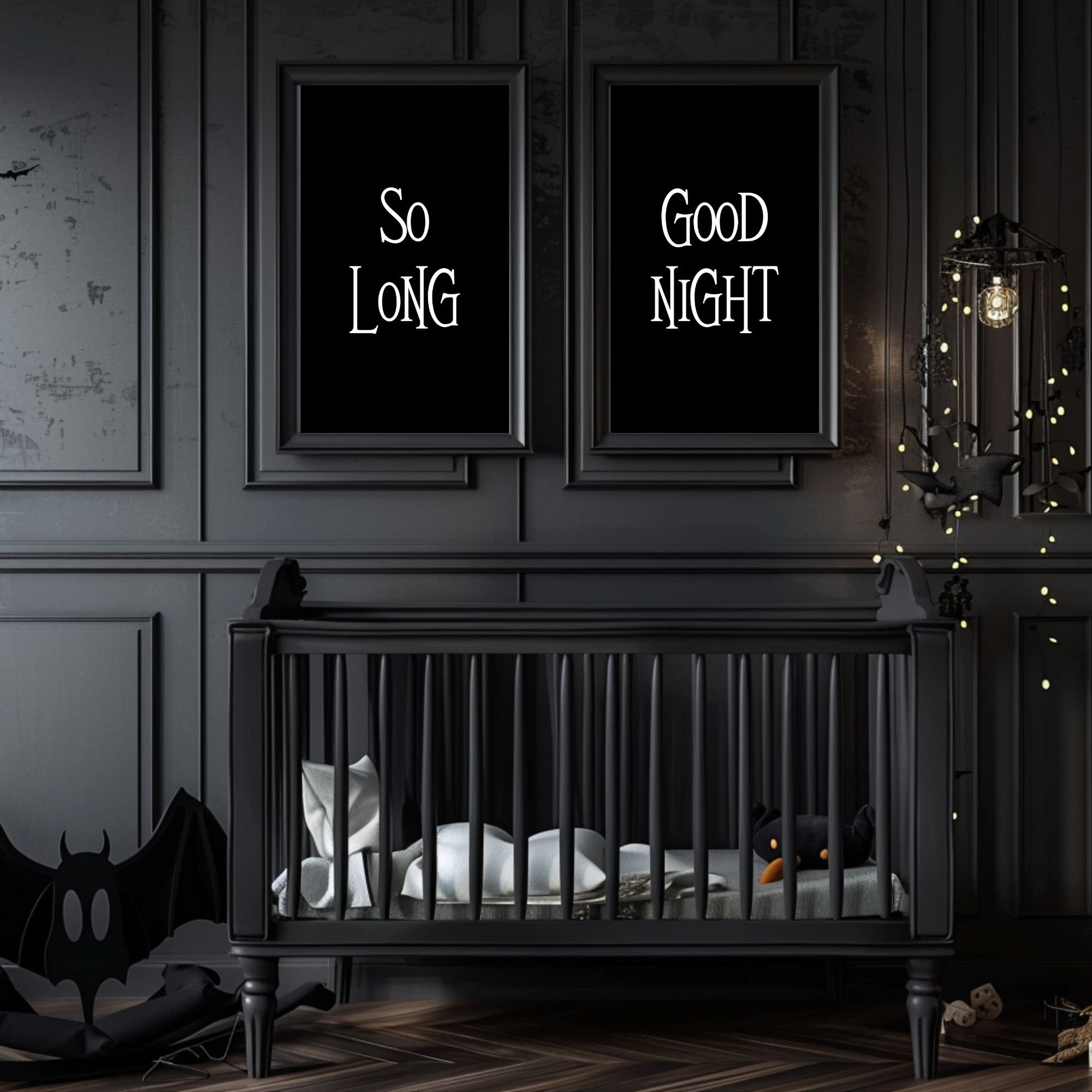 Gothic Baby Stuff for Goth Kids Goth Nursery Decor Spooky Baby Stuff ...