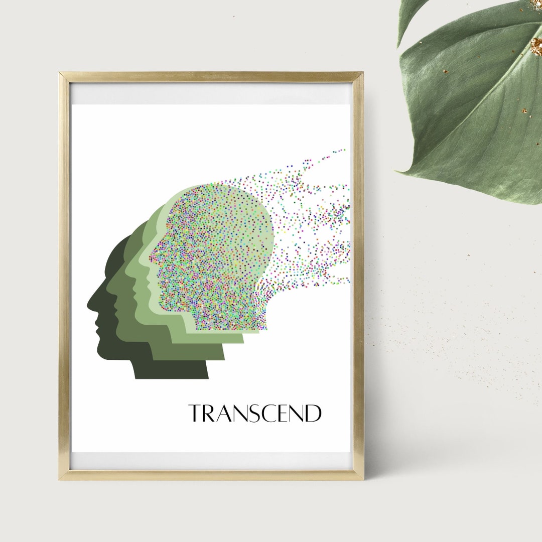 Abstract Face, Spiritual Art, Aura Design, Digital Print, Pixel Face ...