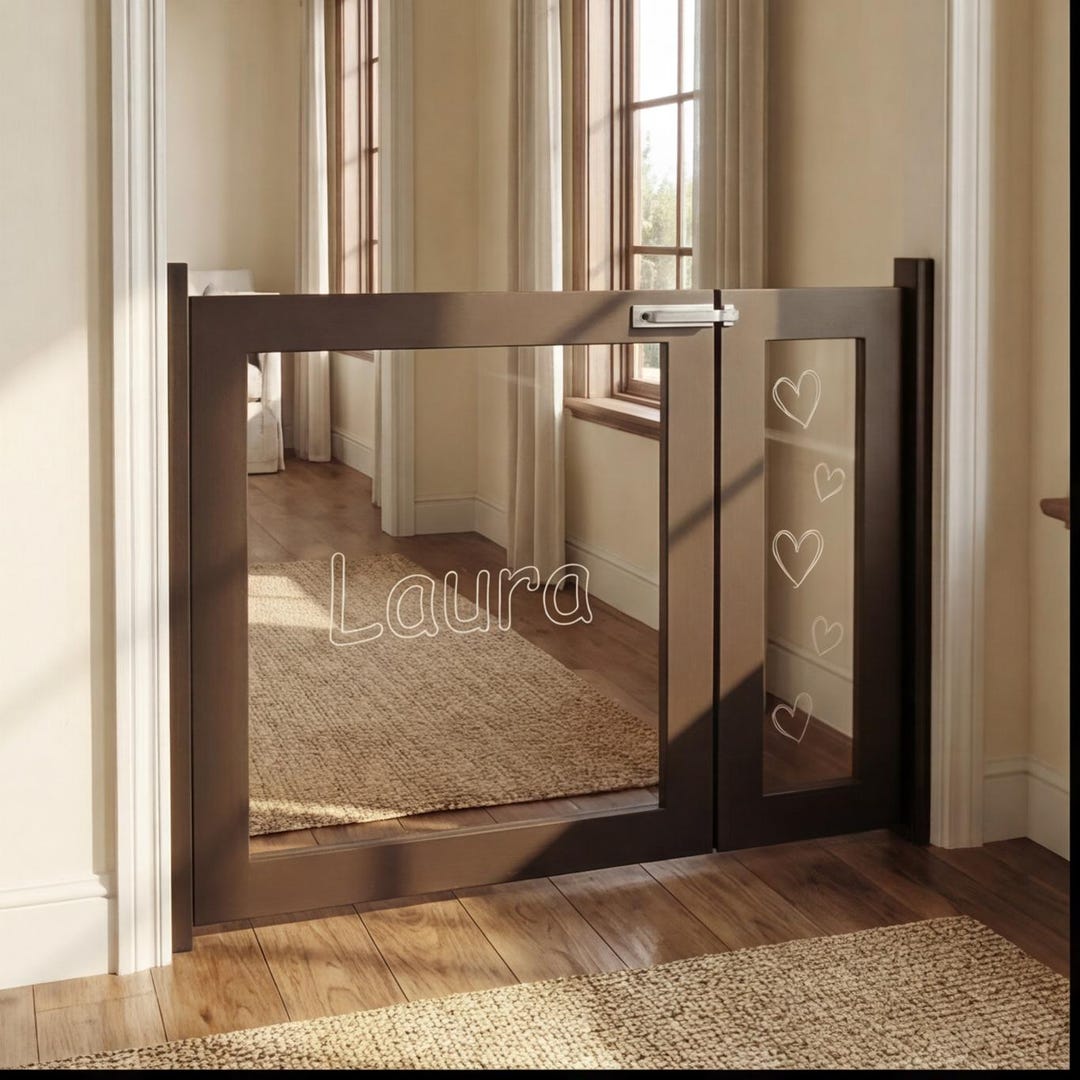 Custom Acrylic Stair Gate for Pets & Children - Modern Clear Safety ...