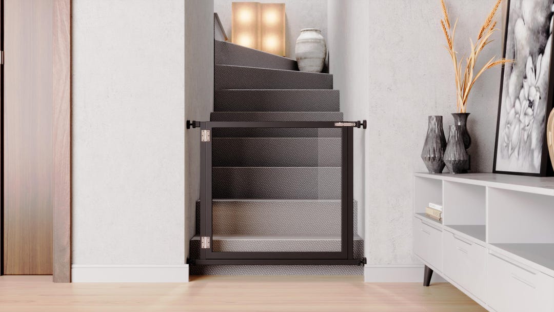 No Drill Acrylic Stair Gate Custom Size for Pets and Children Lugn+ - Etsy