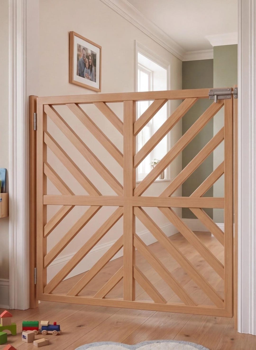Custom Modern Dog Gate | Luxury Wooden Pet Barrier for Modern Hallways ...