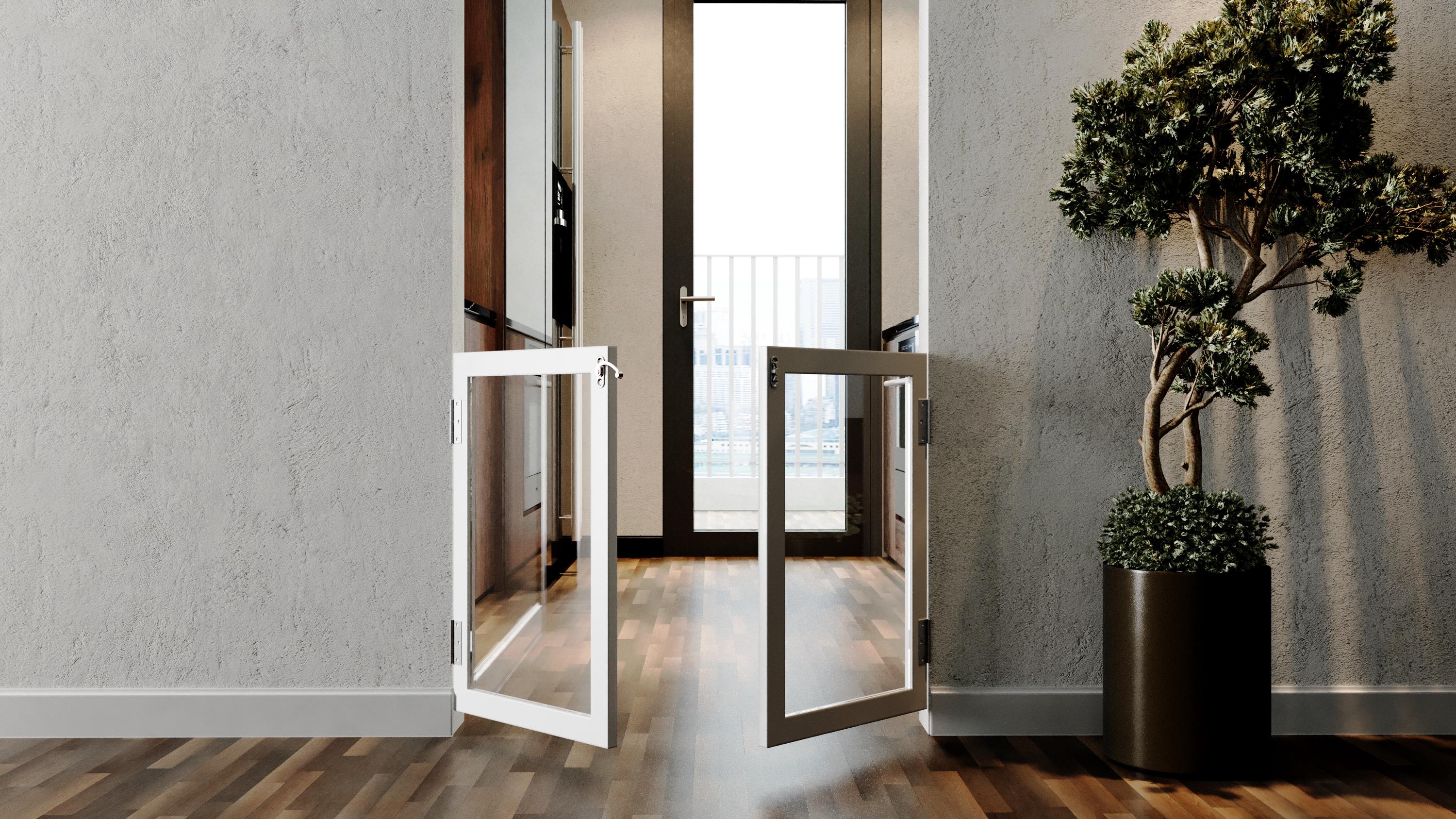 Plexiglass Stair Gate Custom Size for Pets and Children Middle Opening ...