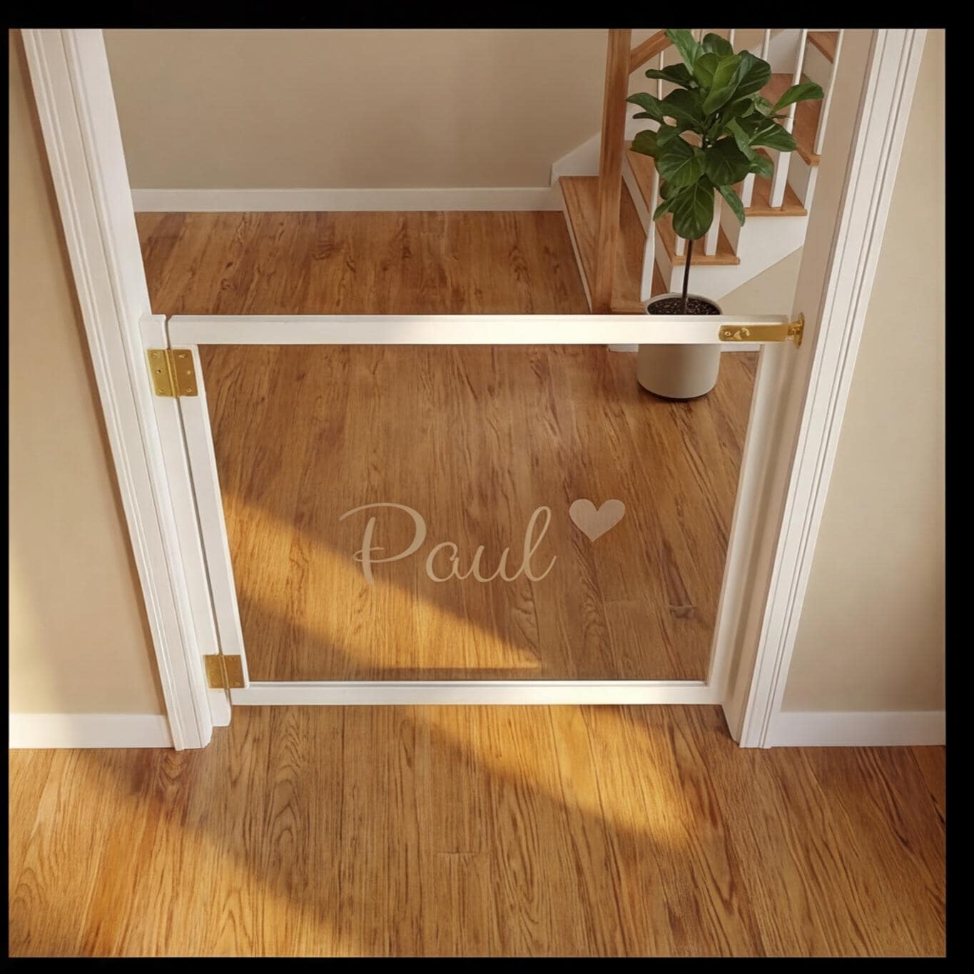 Personalized Clear Stair Gate for Pets & Kids | Custom Plexiglass ...