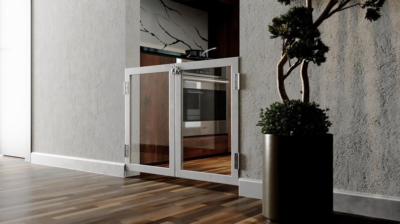 Acrylic Stair Gate Custom Size for Pets and Children Middle Opening ...