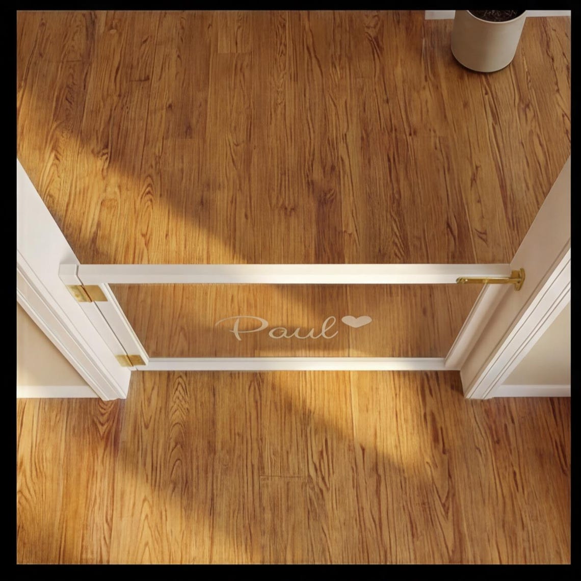 Personalized Clear Stair Gate for Pets & Kids | Custom Plexiglass ...