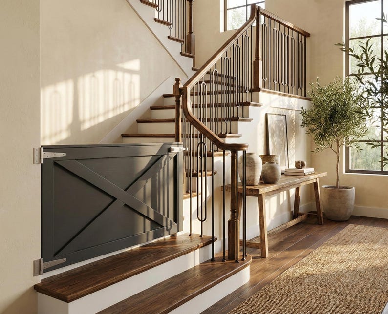 Custom Stair Gate | Architectural Baby Barrier | Handcrafted ...