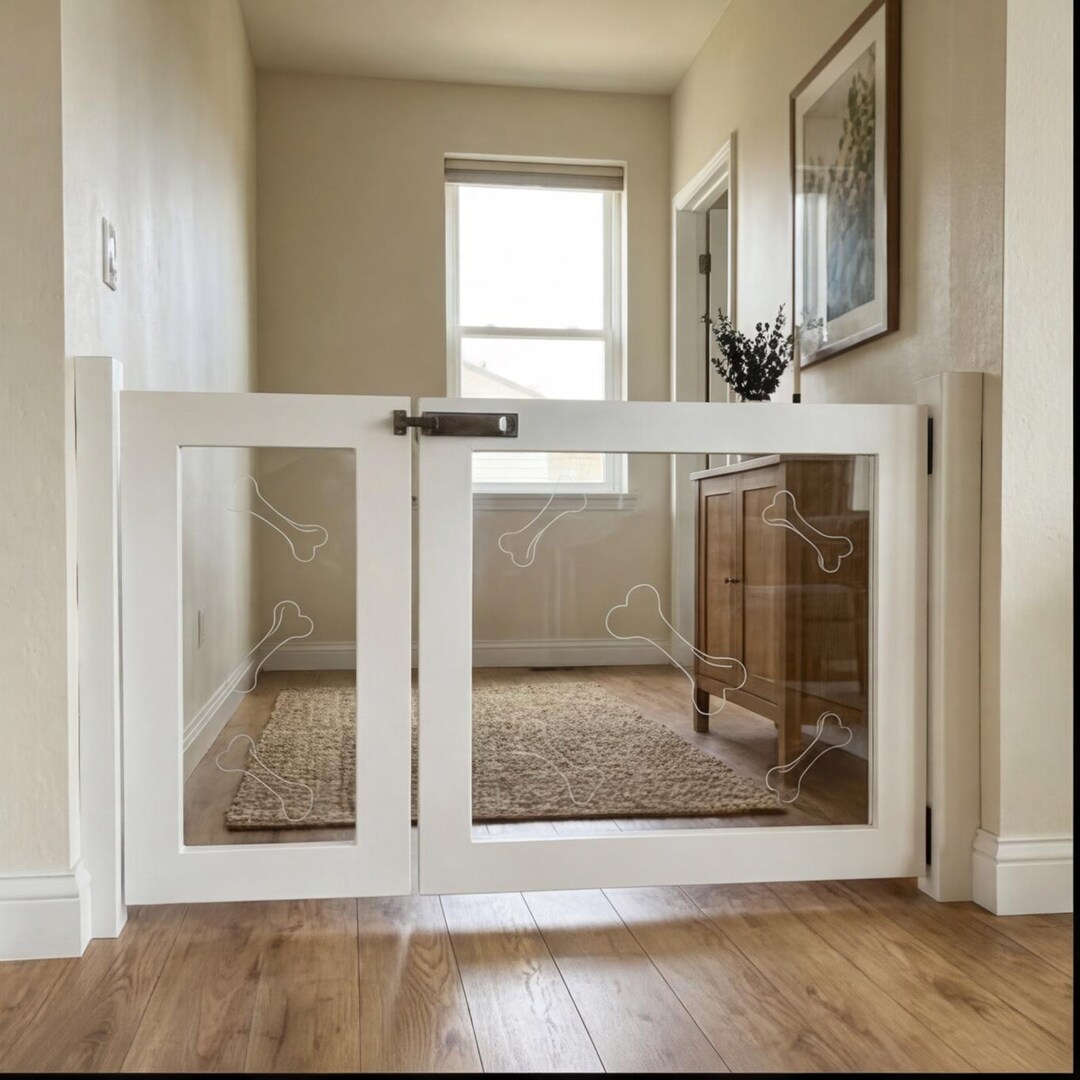 Personalized Clear Stair Gate - Acrylic Safety Barrier for Kids & Pets ...