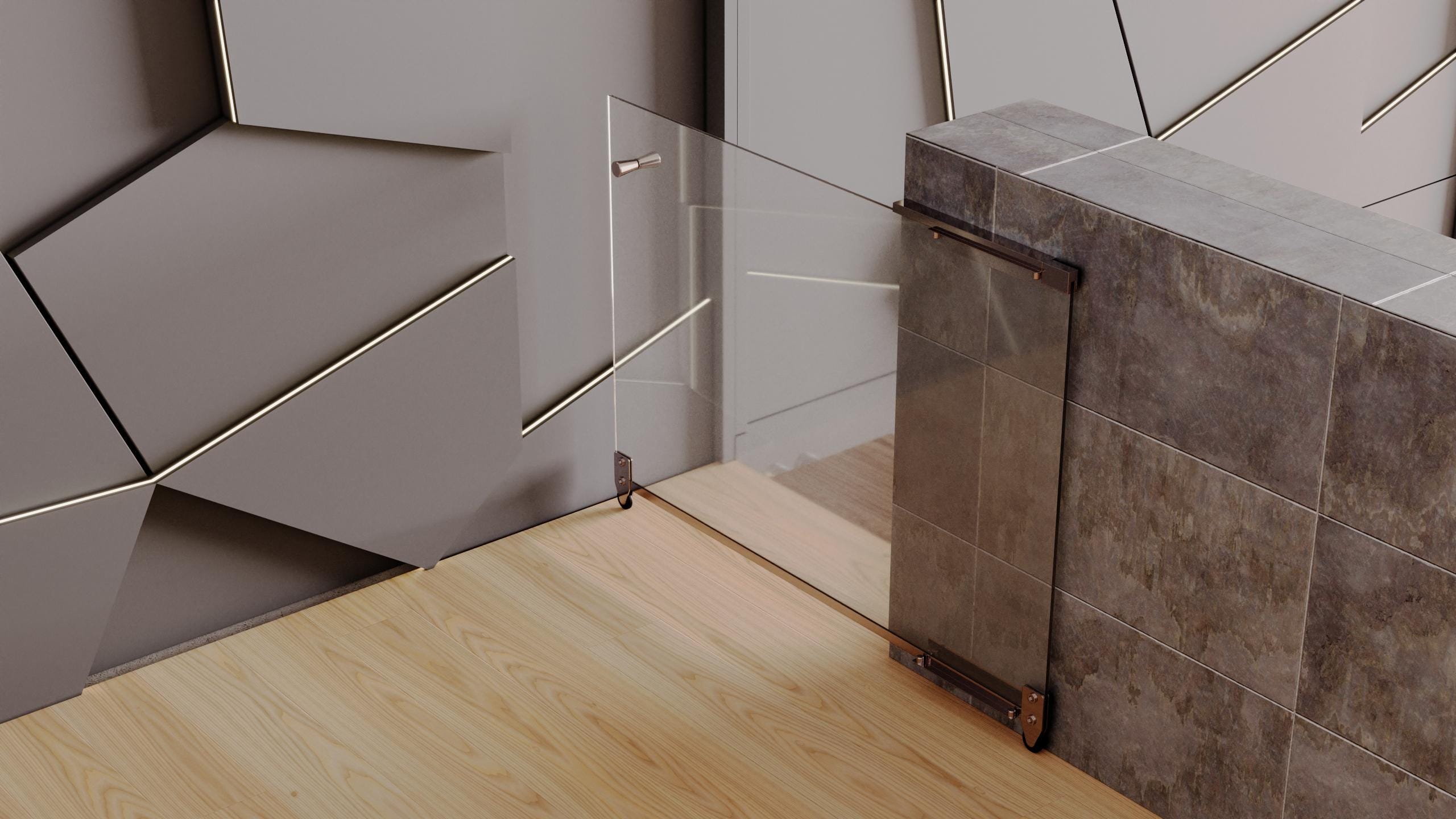 Sliding Plexiglass Stair Gate Custom Size for Pets and Children Torg - Etsy