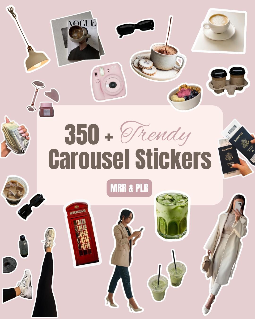 350+ Trendy Carousel Stickers for Instagram, Tiktok, Aesthetic Branding ...