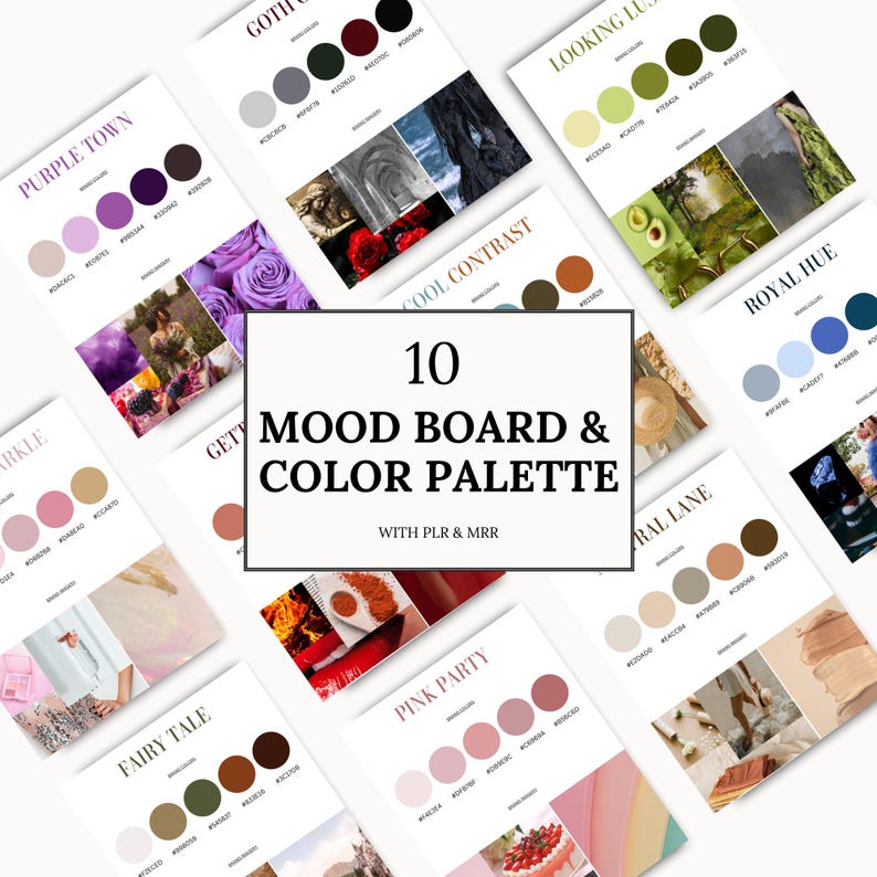 Color Palette Mood Board Templates: Customizable Branding Inspiration ...