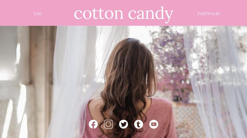 UGC Portfolio Coquette Template, Editable UGC Portfolio Template ...