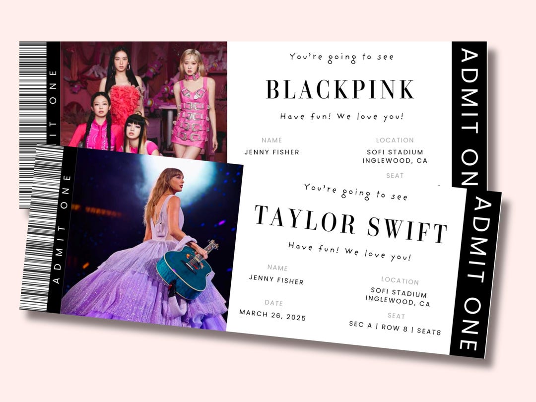 DIY Concert Ticket Template, Editable Ticket Template, Printable ...