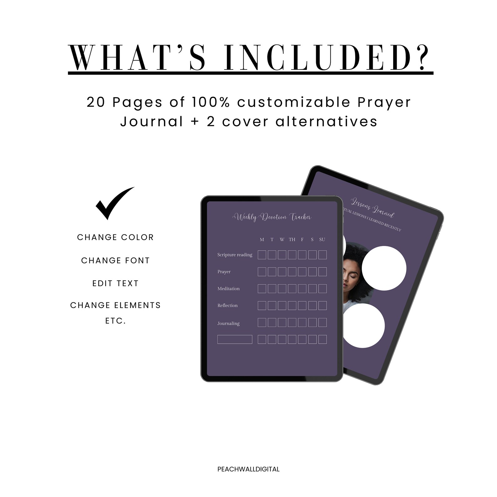 Editable Prayer Journal, Digital Prayer Journal, Spiritual Planner ...