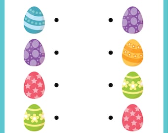 Easter Egg Matching Printable Game, DIY Egg Match, Color Matching ...