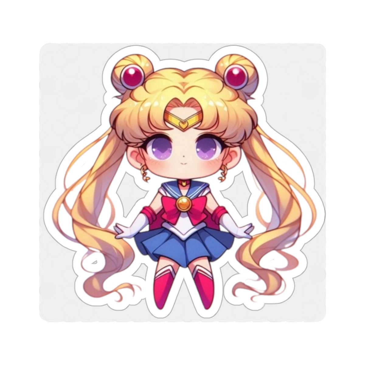 Sailor Moon Chibi Charm: Kawaii Guardian of Justice Sticker Kiss-cut ...