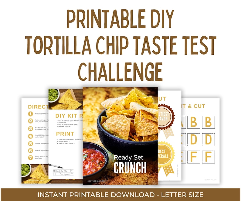 DIY Tortilla Chip Taste Test Challenge (printable) - Etsy