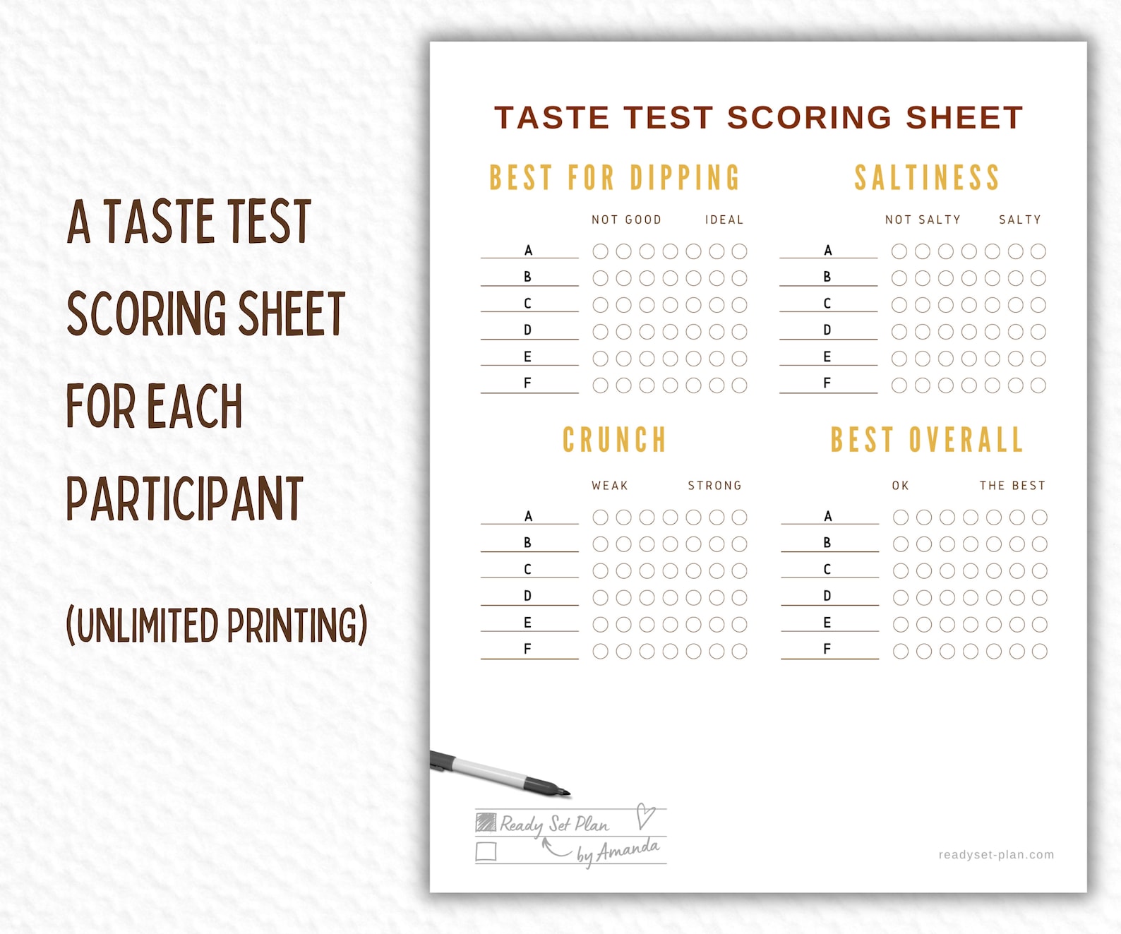 DIY Tortilla Chip Taste Test Challenge (printable) - Etsy