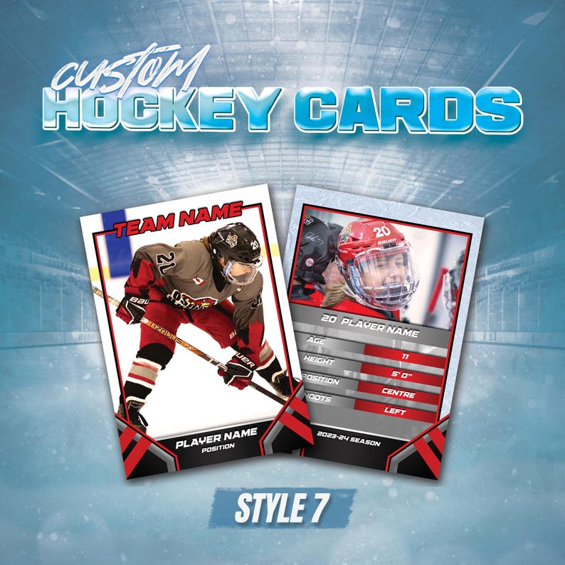 Custom Hockey Cards - Digital Download, Print-at-home - Etsy
