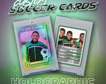 Custom Holographic Football Cards - Includes Magnetic Case, Free ...