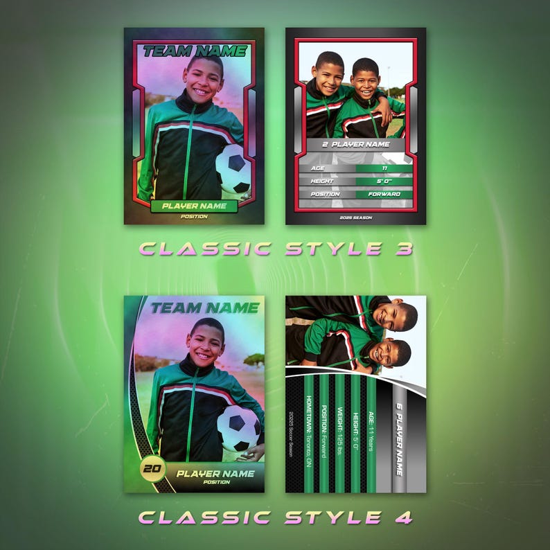 Custom Holographic Soccer Cards - Includes Magnetic Case, Free Shipping ...