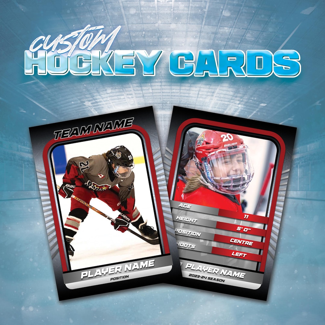 Custom Hockey Cards Printed - Etsy