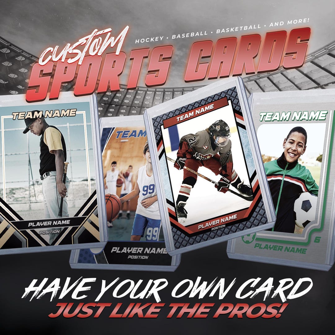 Custom Sports Cards Printed - Etsy