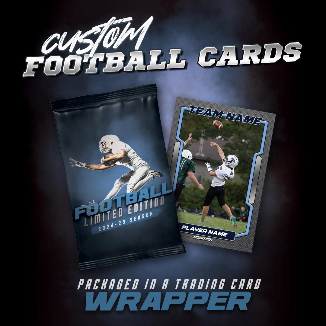 Custom Football Cards in Packs - Printed, Free Shipping* | Sports Gift ...