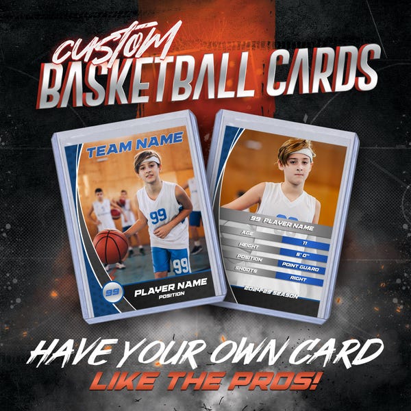 Basketball Card - Etsy