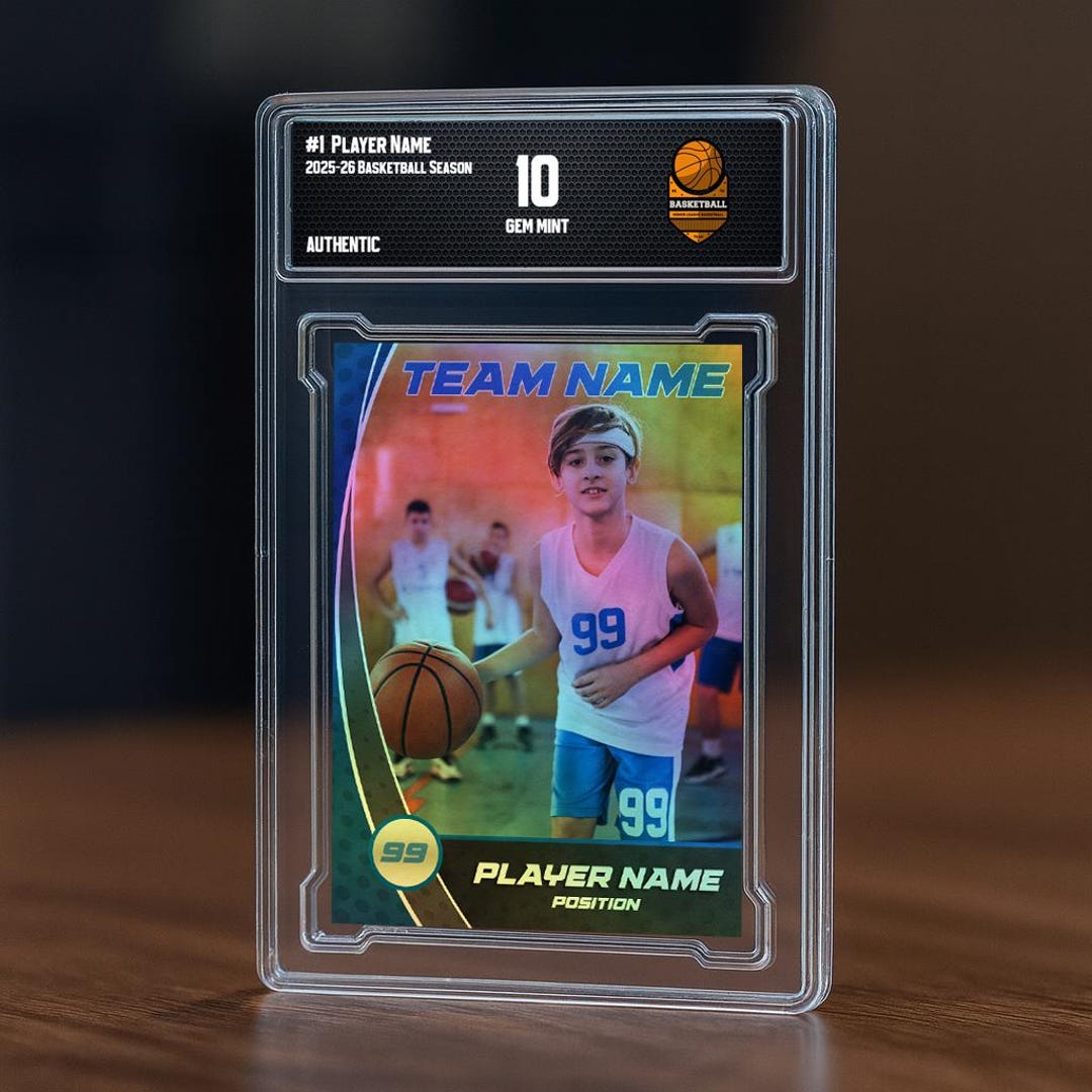 Custom Sports Cards - Printed, Includes Graded Slab Case, Free Shipping ...