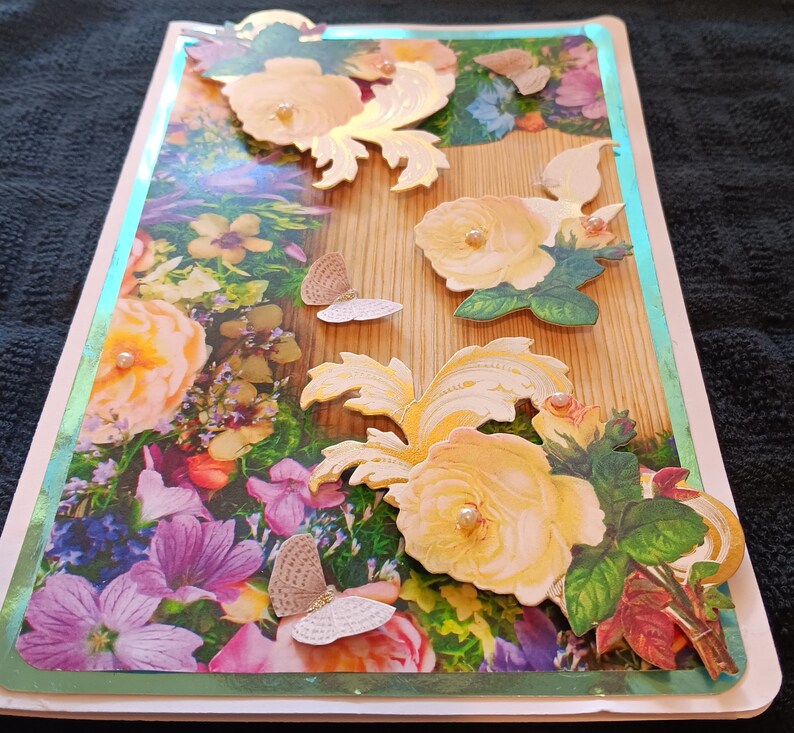 Handmade Spring Floral Card - Etsy