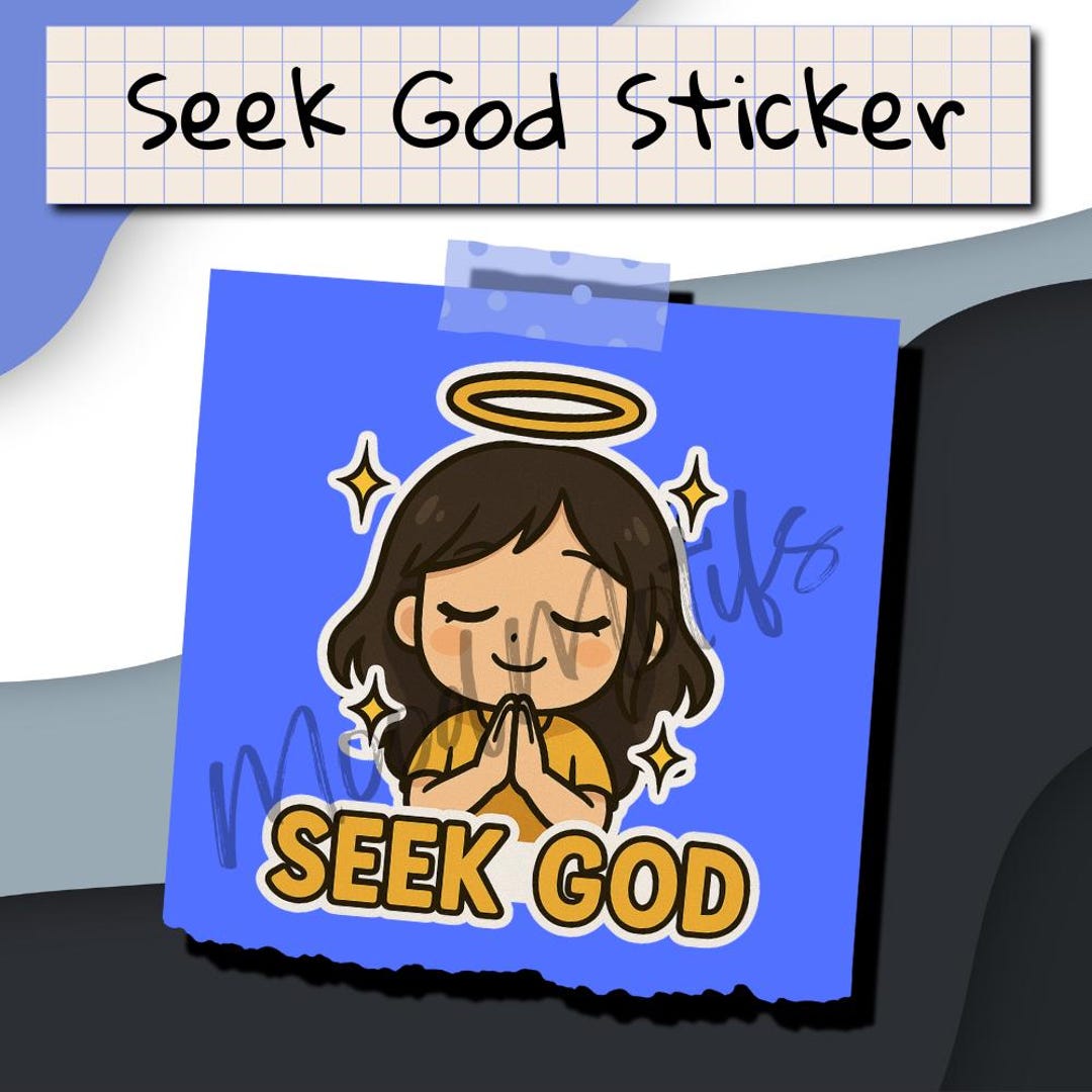 Seek God Discord Sticker | Anime Style Prayer Sticker | Digital ...