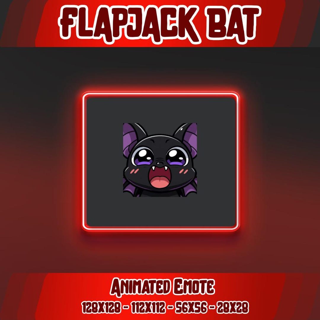 Animated Flapjack Bat Emote: Twitch/discord Halloween Stream Asset - Etsy
