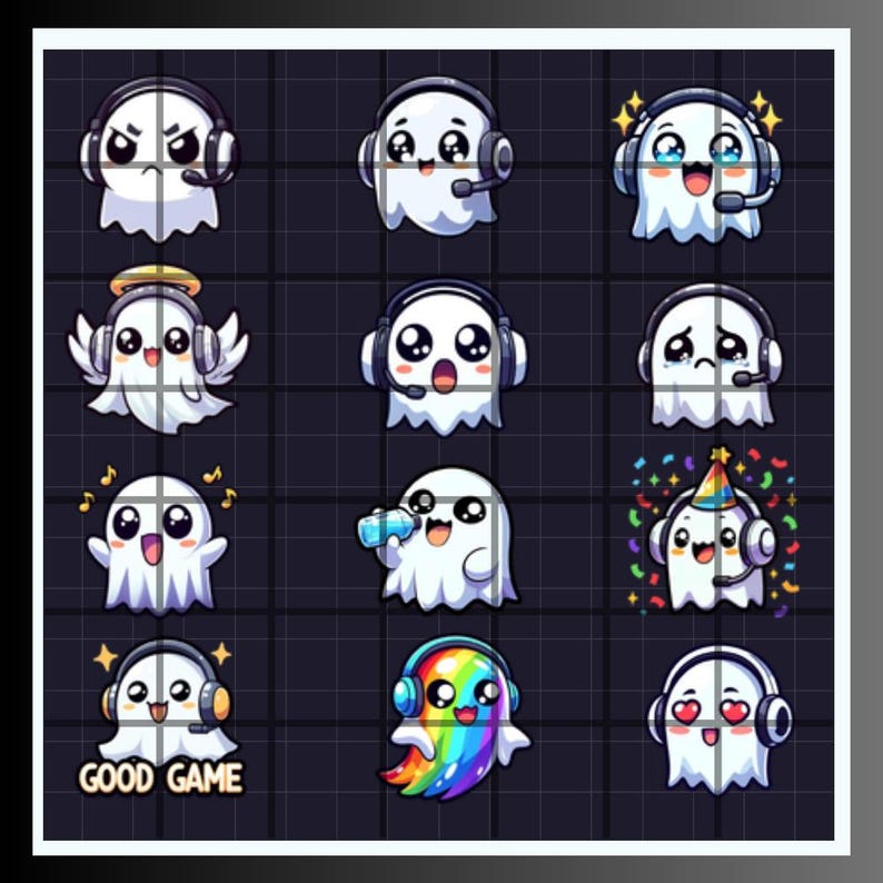 Ghost Emote Pack, Streamer Graphics (instant Download) - Etsy