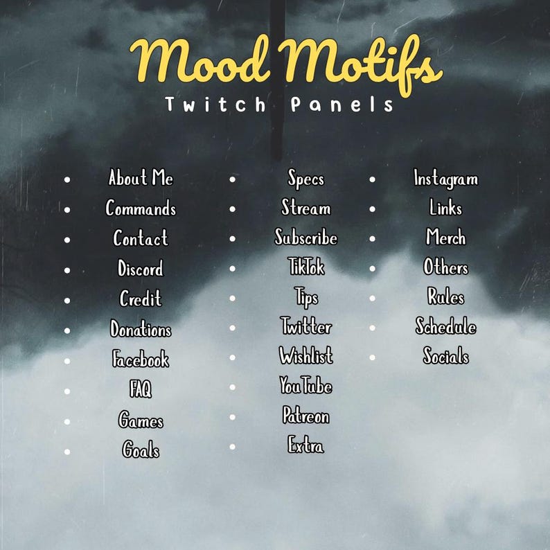Chibi Ghost Twitch Panels | Grey Tombstone Panel Set for Streamers ...