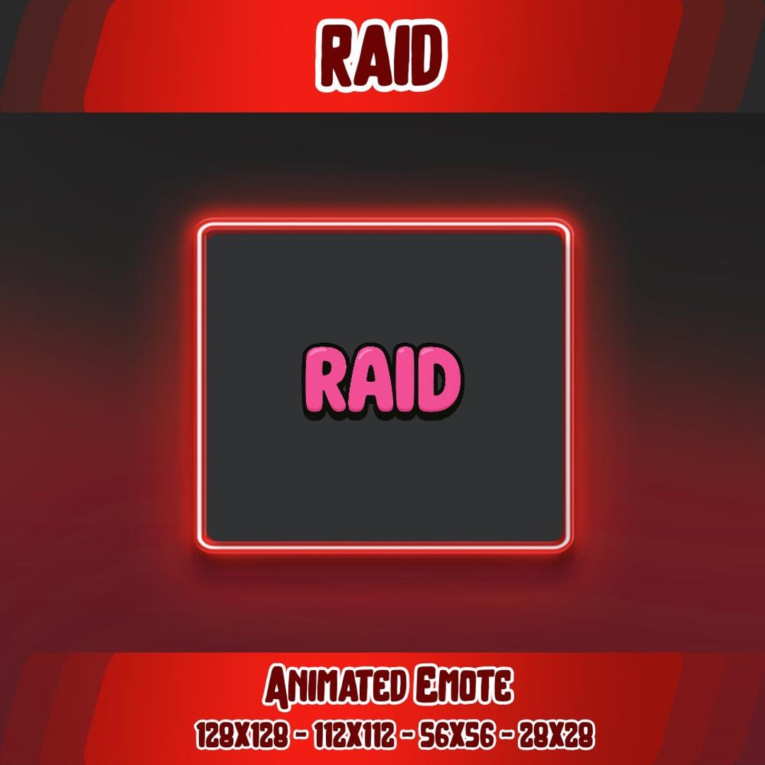 Raid Animated Emote | Twitch Raid Emote | Rainbow Raid Animated Twitch ...