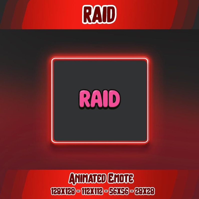 Raid Animated Emote | Twitch Raid Emote | Rainbow Raid Animated Twitch ...