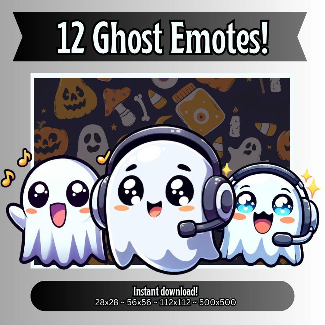 Ghost Emote Pack, Streamer Graphics (instant Download) - Etsy