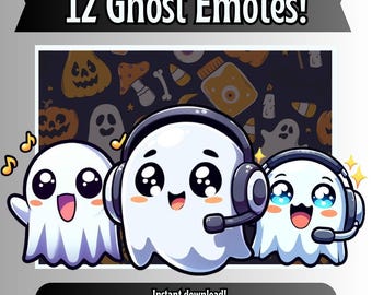 Ghost Emote Pack, Streamer Graphics (instant Download) - Etsy