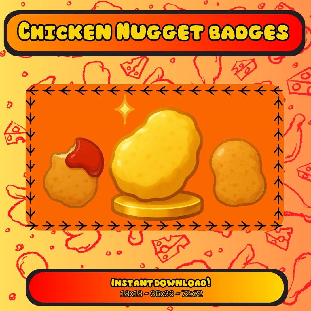 Chicken Nugget Sub Badges | Twitch Bit Badges (digital Download) - Etsy