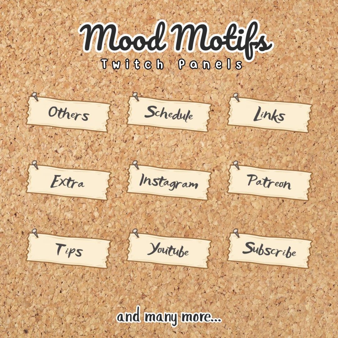 Ripped Paper Note Twitch Panels: Cozy Stream Overlay Bundle - Etsy