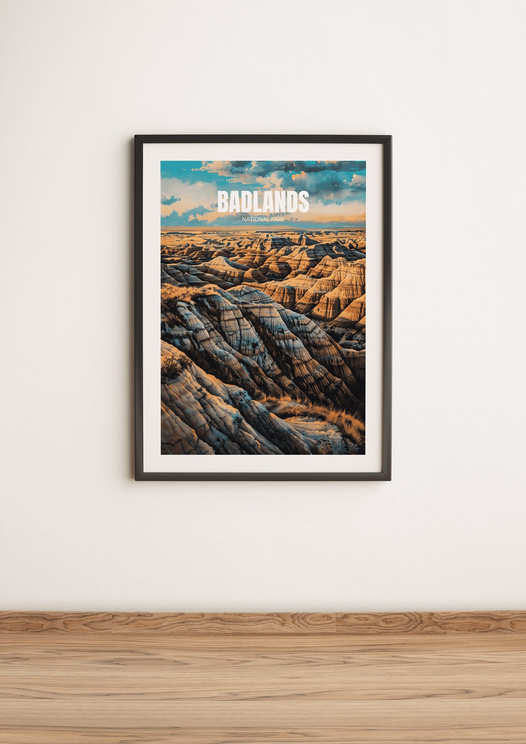 Badlands National Park Print Rugged Landscape and Striking Formations ...