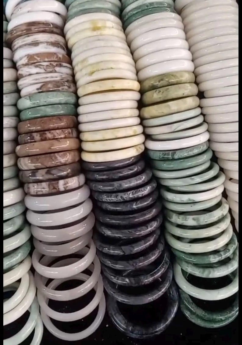 A Lot Types of Natural Stone Jade Bangle ! Inner Diameter 63-65mm - Etsy