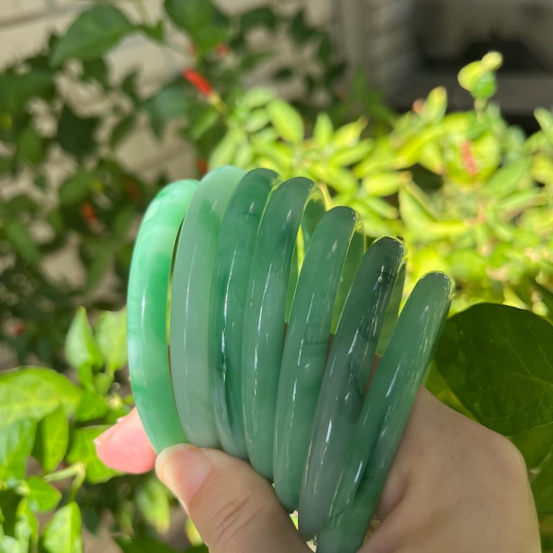 Jade Bangle Bracelet - Etsy
