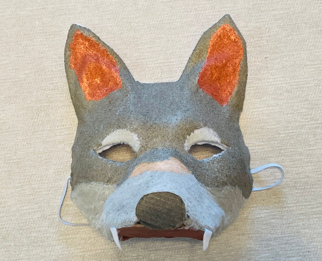Coyote Felted Mask - Etsy