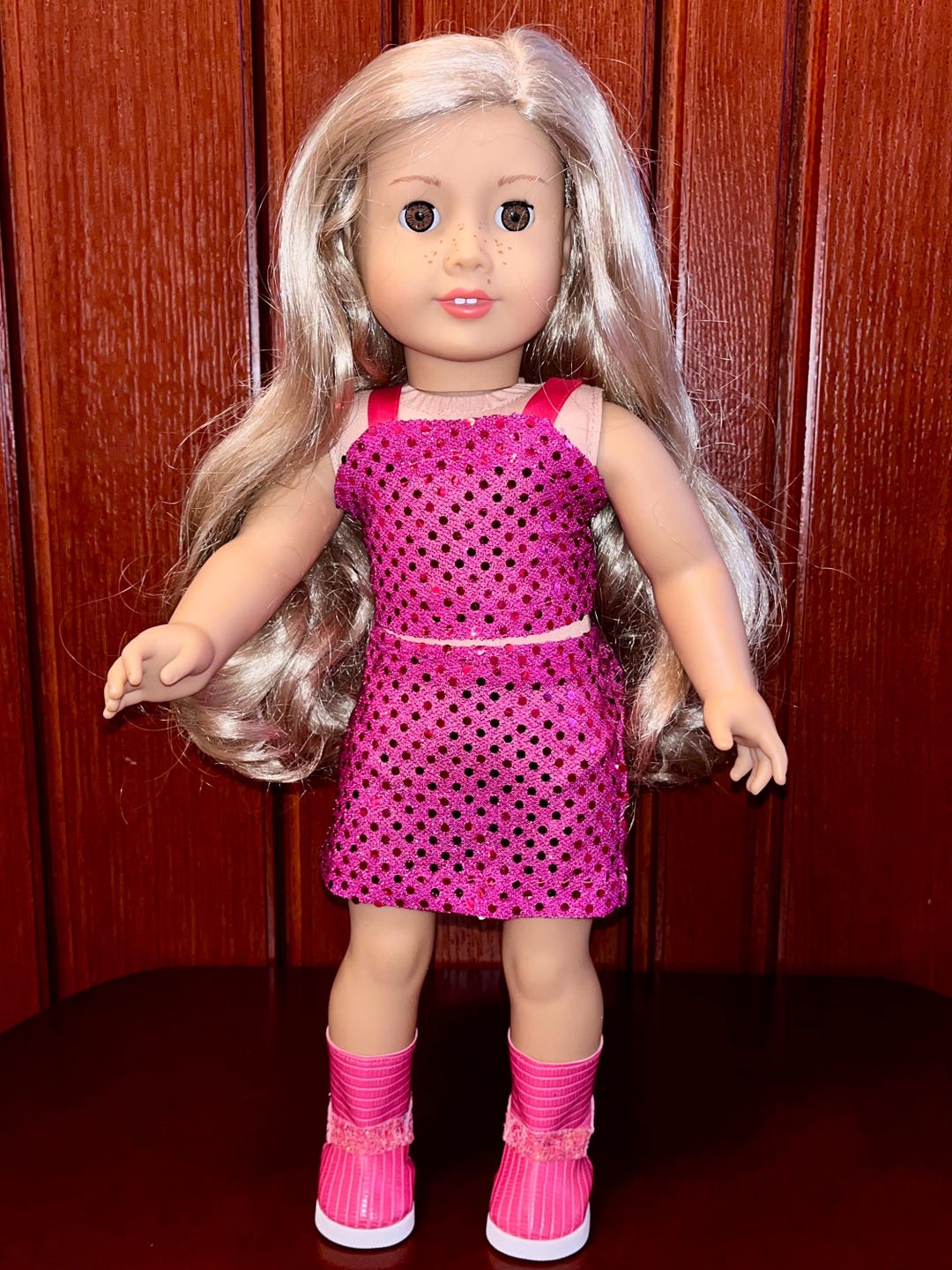Eras-inspired Pink Pop Star American Girl Doll Clothes, 18 Inch Doll ...