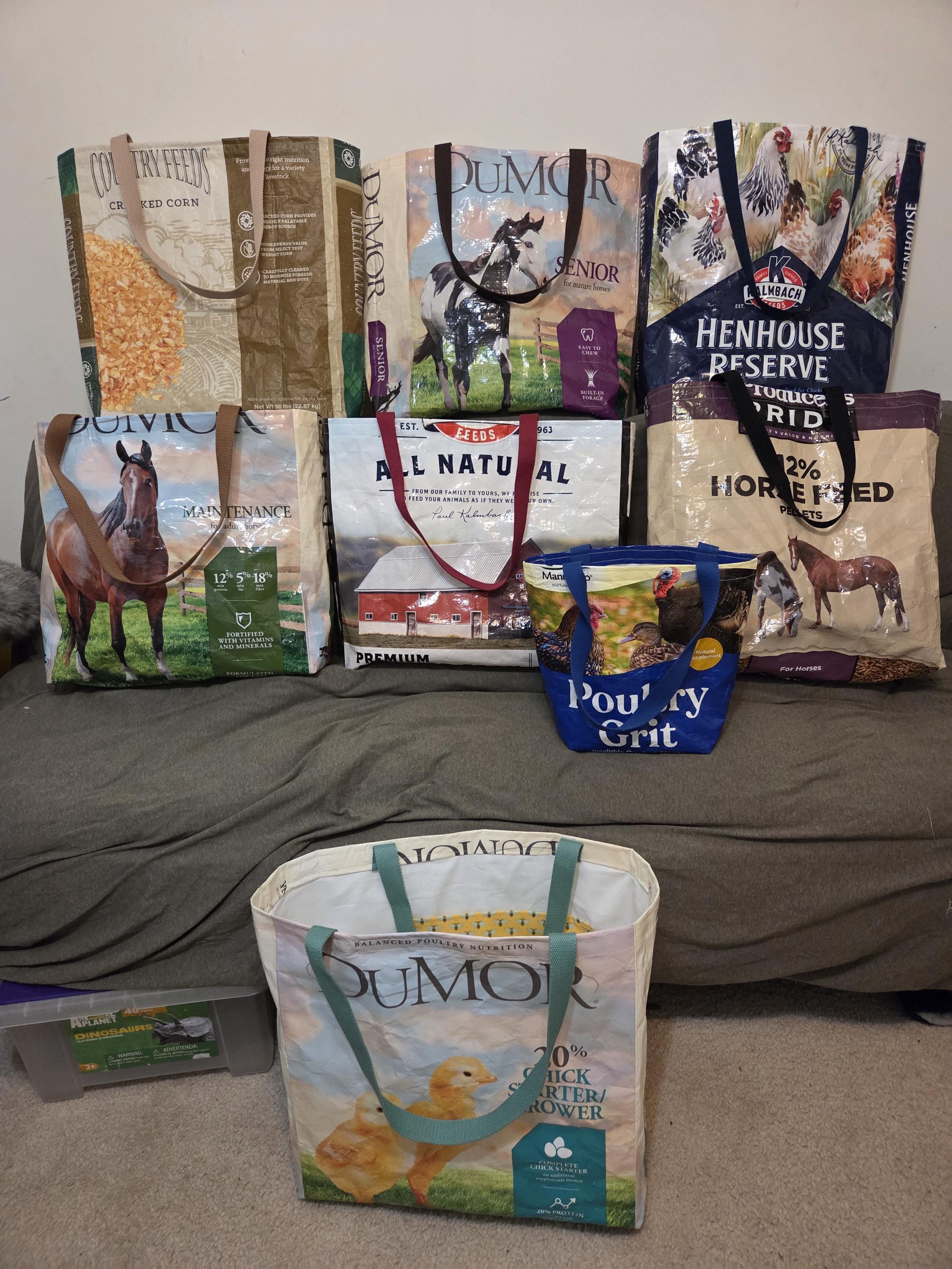 Animal Feed Bag Totes
