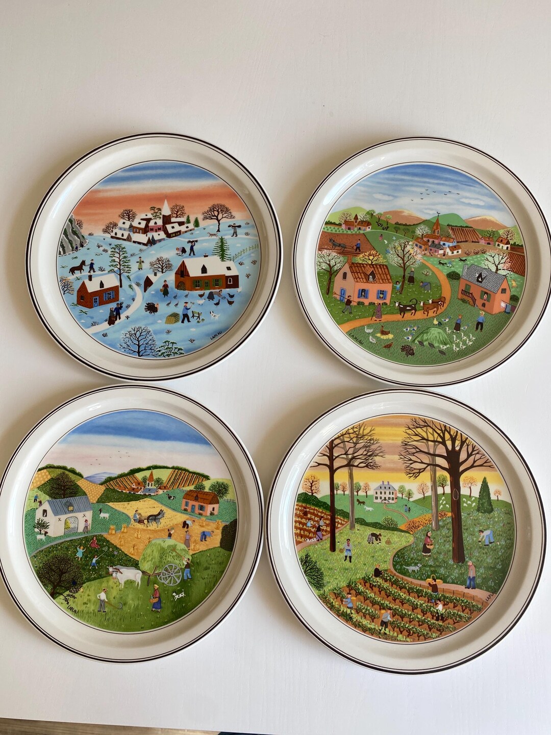 Villeroy & Boch, Design Naif, Plate Four Seasons Wall Plate Collector's ...