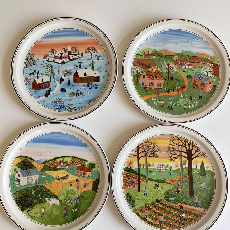 Four Seasons Plate - Etsy