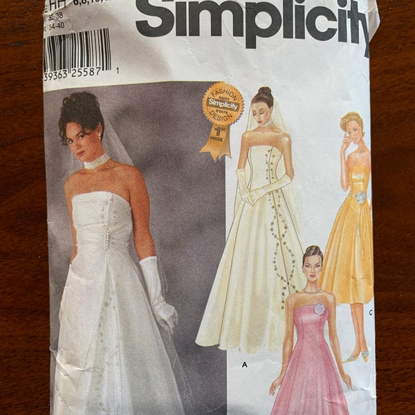 Simplicity Wedding Dress Pattern - Etsy